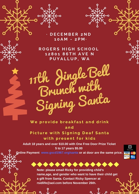 Signing Santa flyer – Hearing, Speech & Deaf Center