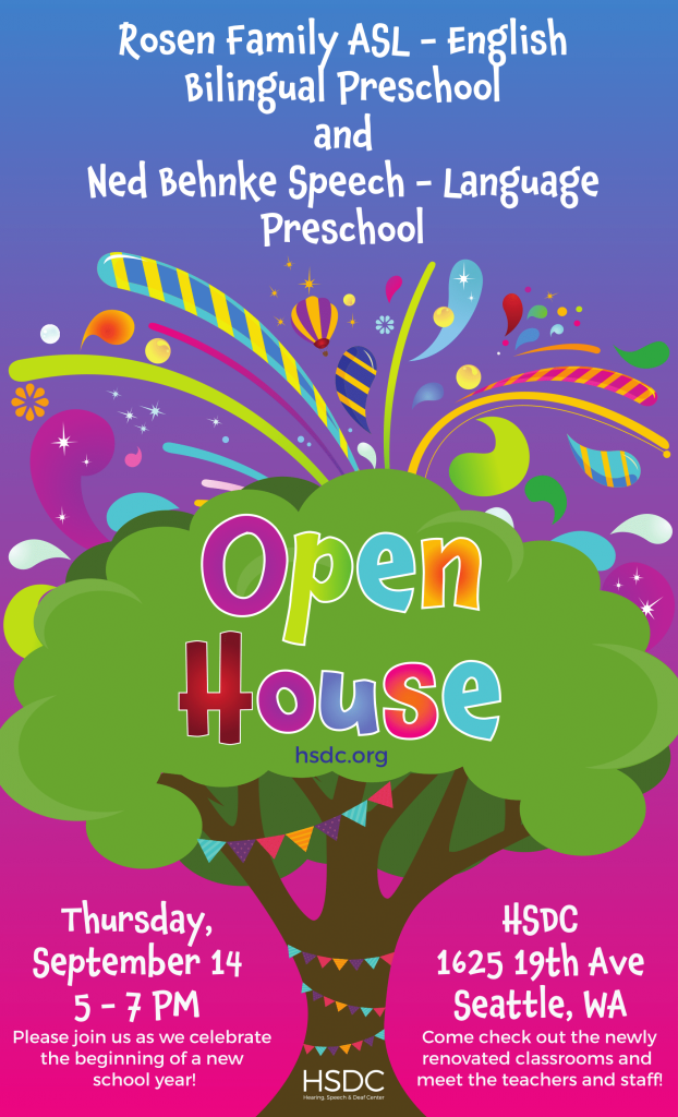 Preschool Open House Hearing Speech Deaf Center