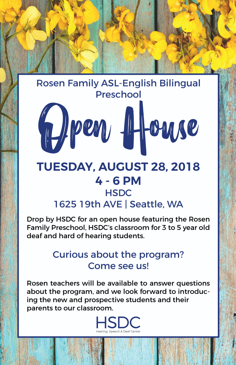 Rosen Family Preschool Open House 2018 – Hearing, Speech & Deaf Center